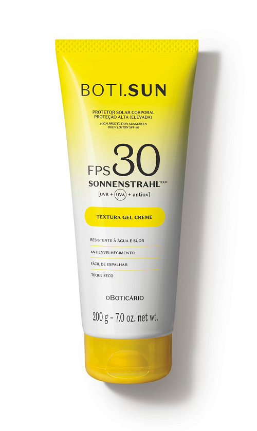Protector Solar Corporal Gel Creme FPS 30 BOTI.SUN 200g - O Boticário ...